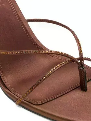 Femme La Sicilian Crystal-embellished Mules