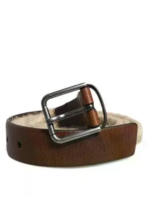 Dolce & Gabbana Woven Leather-trim Belt