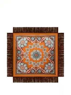 La DoubleJ Reversible Fringe Foulard - Orange