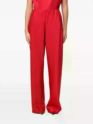 MEIMEIJ Elasticated-waistband Palazzo Pants - Red