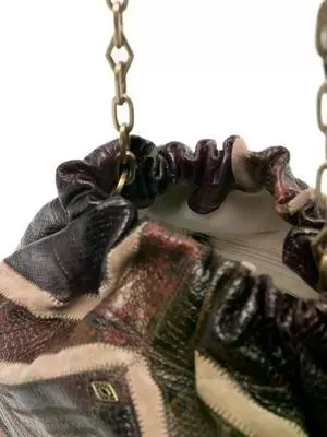 Ba&sh Snakeskin-effect Patchwork Shoulder Bag