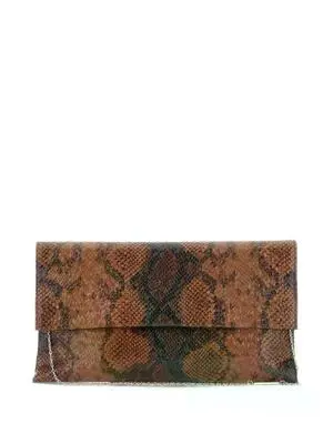 TWENTY FOURHAITCH Nireya Python-print Clutch Bag