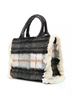 MARC ELLIS M Buby Plaid Tote Bag - Black