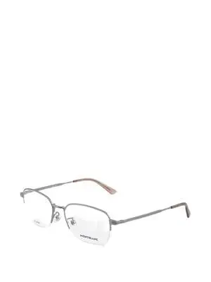 Montblanc Rectangle-frame Semi-rim Glasses