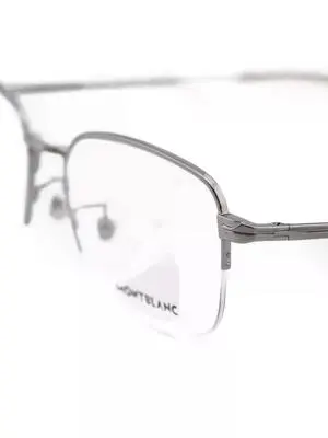Montblanc Rectangle-frame Semi-rim Glasses