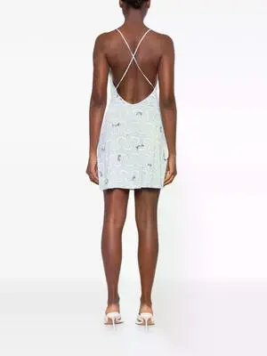 Emilio Pucci Graphic-print Cowl-neck Mini Dress