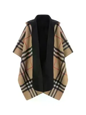 Burberry Check-pattern Hooded Reversible Cape