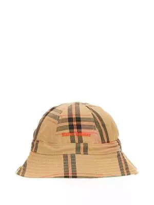 WALES BONNER X Adidas Check-pattern Bucket Hat - Neutrals