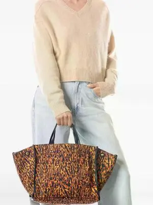 Jérôme Dreyfuss Léon Animal-print Tote Bag - Orange