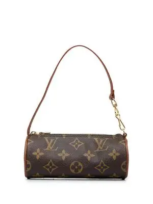 LOUIS VUITTON 1990-2006 Monogram Papillon Pochette Handbag - Brown