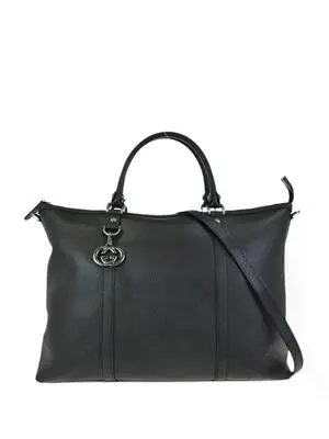 GUCCI Interlocking G Leather Tote Bag