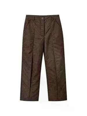 Cecilie Bahnsen Darmela Floral-jacquard Trousers - Brown