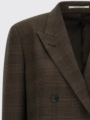 Tagliatore Relaxed Fit Double-breasted Tartan Blazer In Virgin Wool