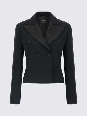 Ermanno Scervino Double-breasted Satin Blazer With Peak Lapels