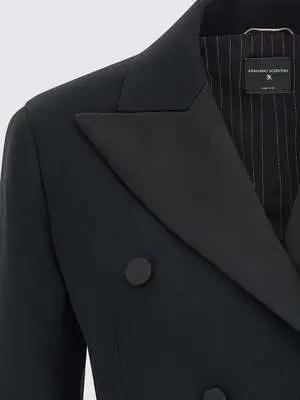 Ermanno Scervino Double-breasted Satin Blazer With Peak Lapels