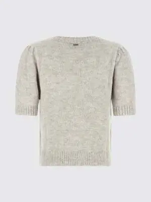 TWINSET Argyle Crewneck Jumper In Wool And Alpaca Blend With Short Sleeves
