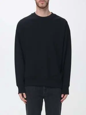 Fred Perry Crew Neck Cotton Sweatshirt With Tone-on-tone Embroidered Logo - Black