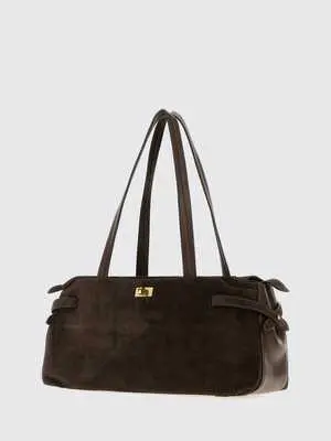 ANYA HINDMARCH Wilson Suede Shoulder Bag With Double Handle