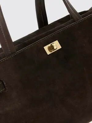 ANYA HINDMARCH Wilson Suede Shoulder Bag With Double Handle