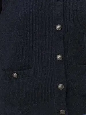 Brunello Cucinelli Crewneck Cashmere Cardigan With Patch Pockets