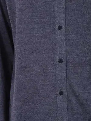 SEMICOUTURE Pure Virgin Wool Cardigan With V-neck And Ribbed Trims