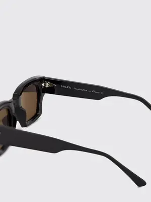 AHLEM Villette Rectangular Acetate Sunglasses With Gold-plated Details