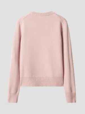 Maison Kitsuné Wool Crewneck Jumper With Contrast Chillax Fox Logo Patch