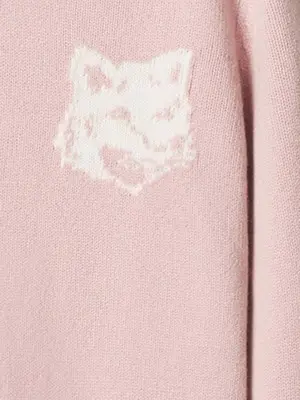 Maison Kitsuné Wool Crewneck Jumper With Contrast Chillax Fox Logo Patch
