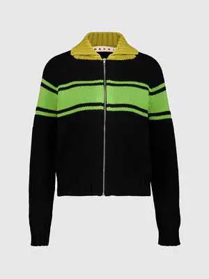 Marni Striped Cotton Cardigan