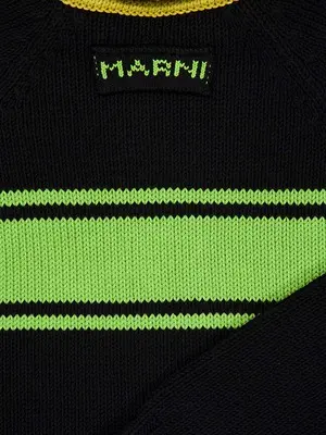 Marni Striped Cotton Cardigan