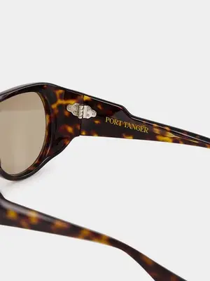 PORT TANGER Gambia Teardrop Tortoiseshell Acetate Sunglasses