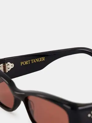 PORT TANGER Leila Rectangular Acetate Sunglasses With Coloured Lenses