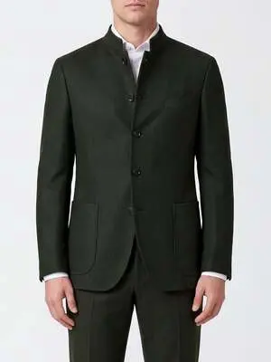 Boglioli Single-breasted Wool Blazer With Classic Collar And Patch Pockets