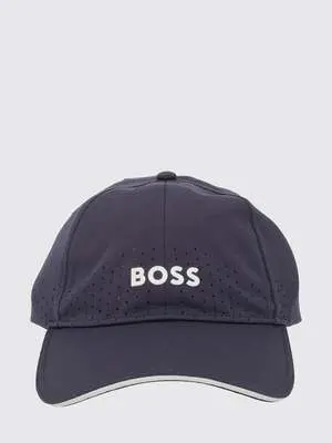 BOSS Polyester Baseball Cap With Contrasting Logo And Visor - Blue