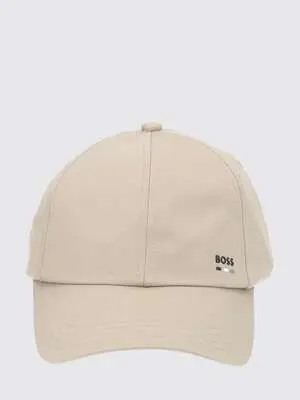 BOSS Cotton Baseball Cap With Contrasting Logo And Strap - Beige