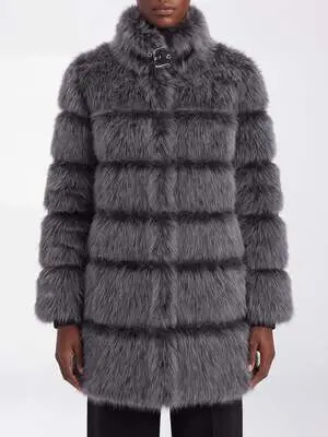 Patrizia Pepe Fur Coat - Blue