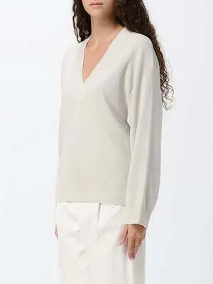 Brunello Cucinelli V-neck Jumper In Pure Cashmere With Ribbed Trims