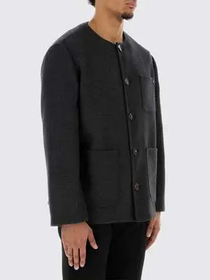 Valentino Garavani Single-breasted Short Wool Coat - Grey