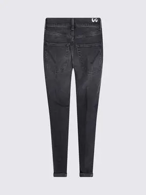 DONDUP Straight Fit Mid-rise Five-pocket Cotton Denim Jeans