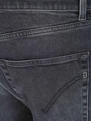 DONDUP Straight Fit Mid-rise Five-pocket Cotton Denim Jeans