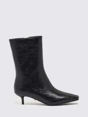 TWENTY FOURHAITCH Flat Ankle Boot - Black