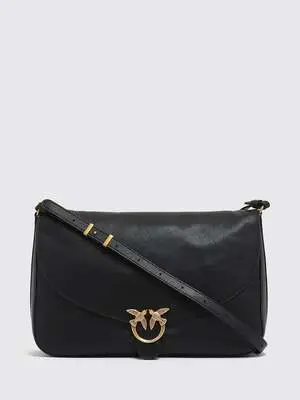 Pinko Smooth Leather Crossbody Bag With Love Birds Metal Logo