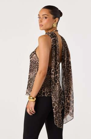 Astr The Label Benita Scarf Halter Top