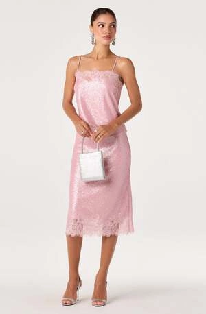 Astr The Label Britney Sequin Lace Trim Cami