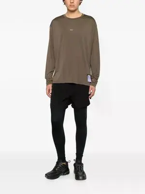 Satisfy Logo-print Long-sleeve T-shirt - Green