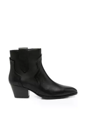 Ash Flare Ankle Boots - Black