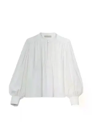 Vanessa Bruno Helene Pleated Puff-sleeve Blouse - Neutrals