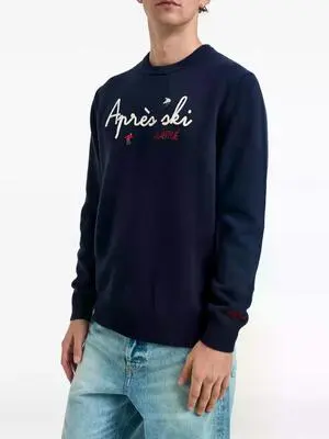 MC2 SAINT BARTH Après-ski Embroidered Sweater - Blue