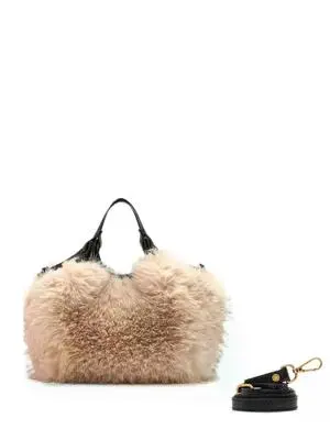 GIANNI CHIARINI Dua Faux-fur Tote Bag - Neutrals