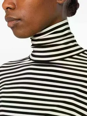 Norma Kamali Striped Turtleneck Top